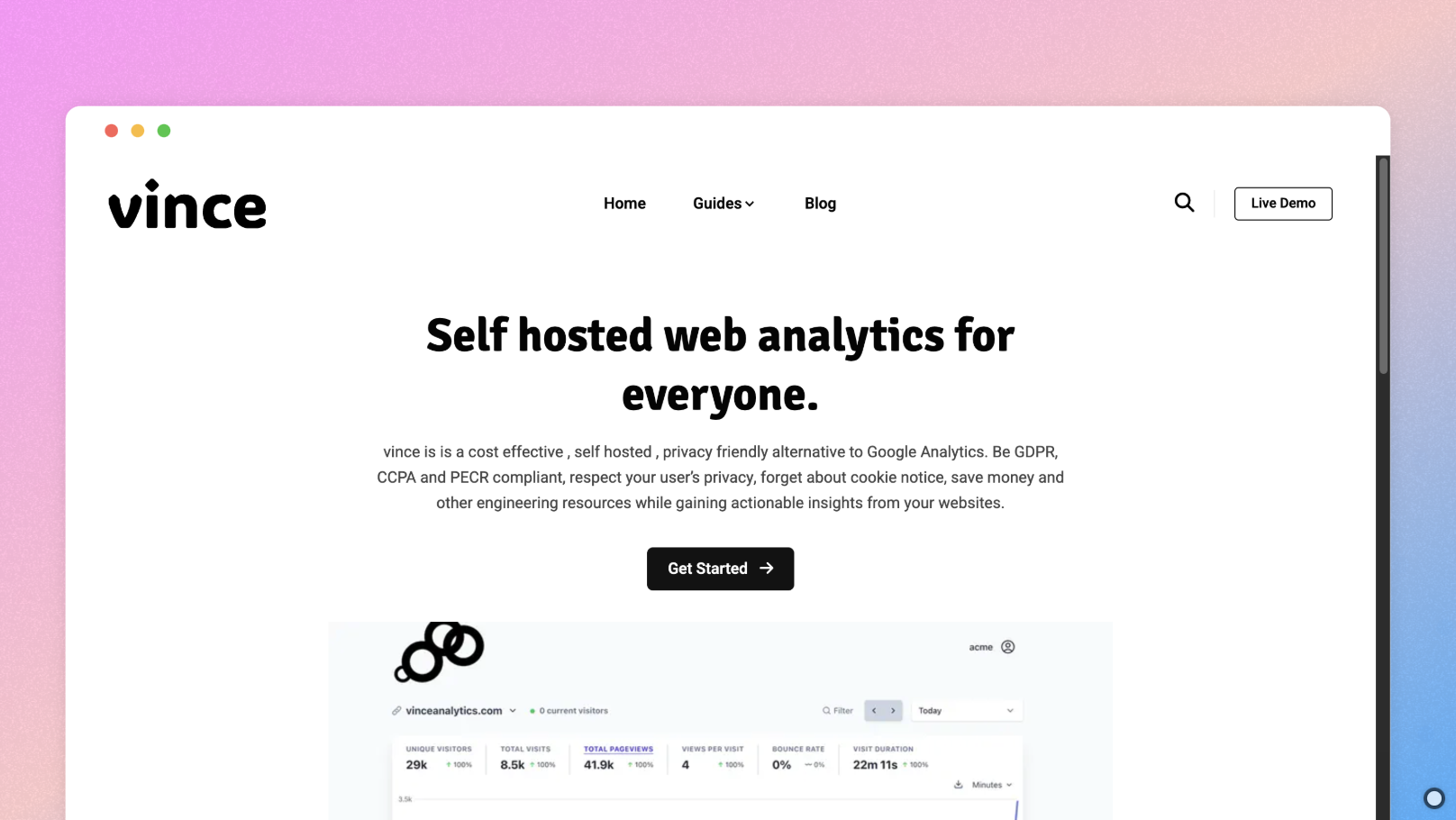Setting Up Vince Analytics: A Self-Hosted Alternative to Google Analytics | Ahmad Rosid